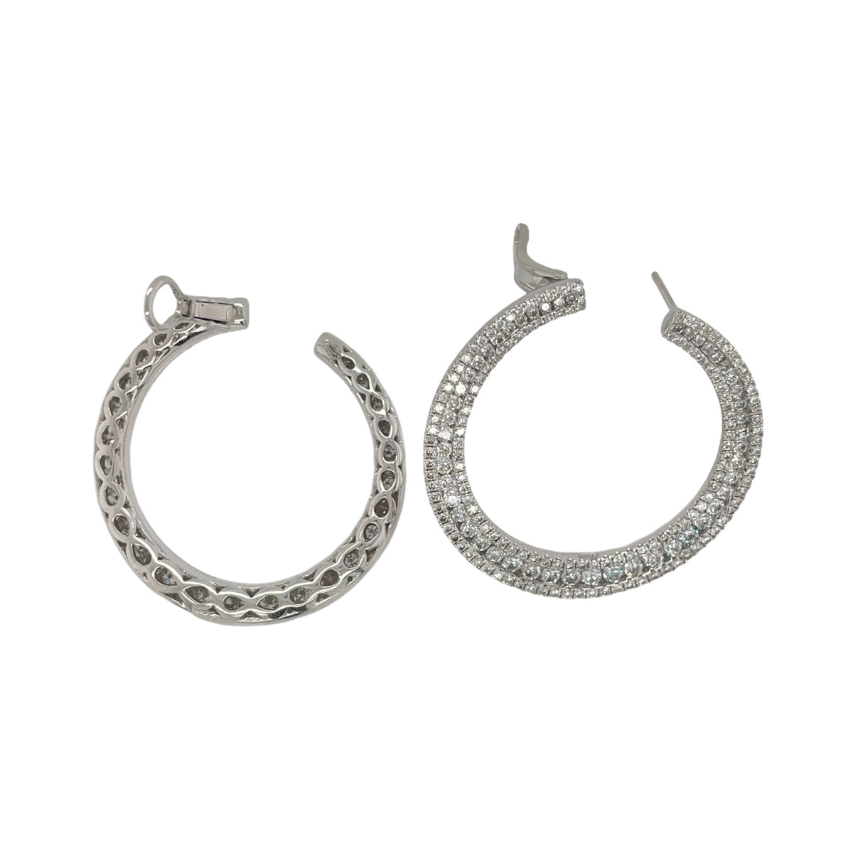 Front Facing Pave Diamond Hoop – Pico Jewelry